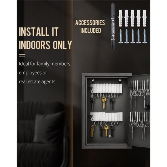 Other | Uniclife 4 Position Slotted Key Cabinet With Combination Lock ...